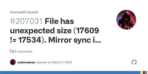 File Has Unexpected Size 17609 17534 Mirror Sync In Progress Version 1870 · Issue