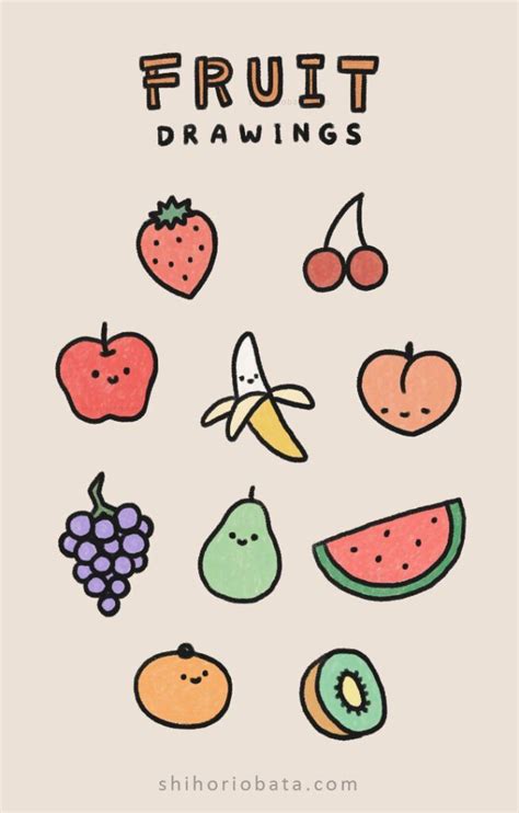 Easy Cute Food Drawings