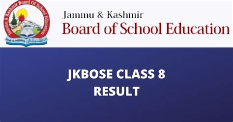 Jkbose Class 8th Result 2023 How To Check And Dates Sajad Speaks