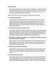 CS Database Learning Journal Unit Docx Learning Journal This Unit Also Brought A Good