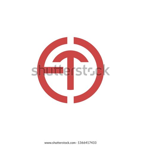 Abstract Initial Ect Logo Design Stock Vector Royalty Free 1366417433