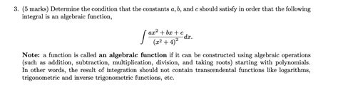 solved 5 ﻿marks ﻿determine the condition that the