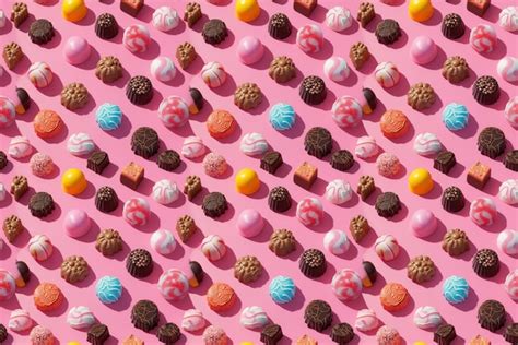 Premium Photo Assorted Candy Collection Pattern