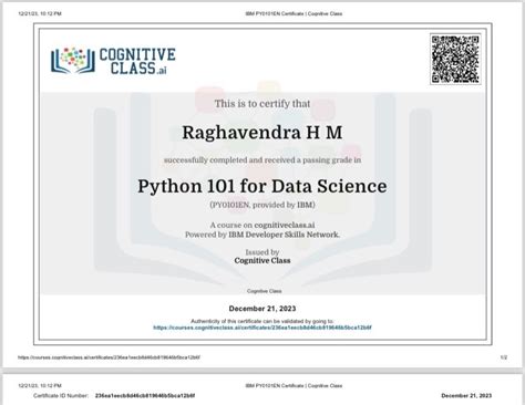 Raghavendra H M On Linkedin Datascience Python Certification Professionaldevelopment