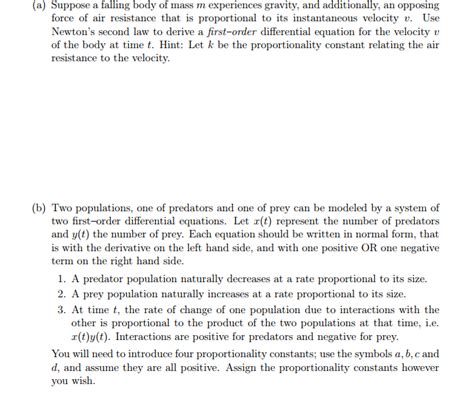 Solved Mathematical Modeling A Suppose A Falling Body Chegg