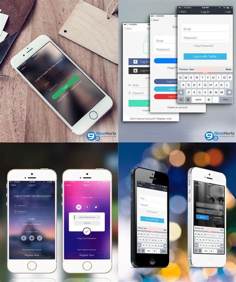 Ios 8 Login Screens Ui Design Free Psd Set Download Psd