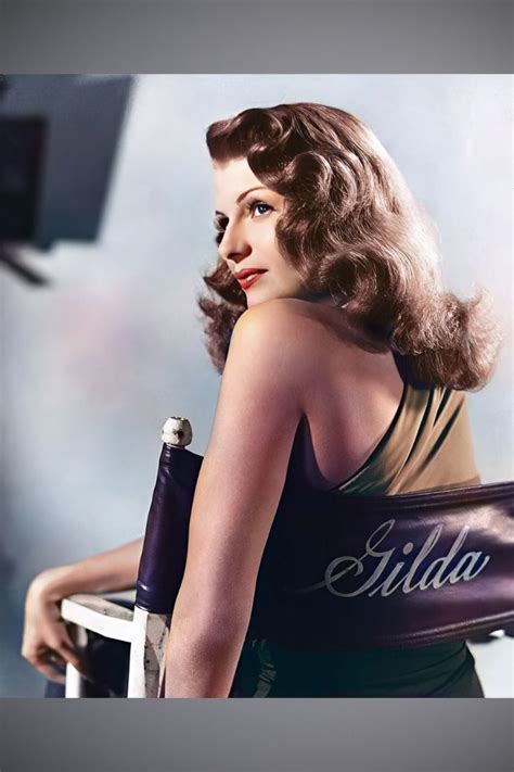 Rita Hayworth On The Set Of Gilda 1946 Colorized By Unknown