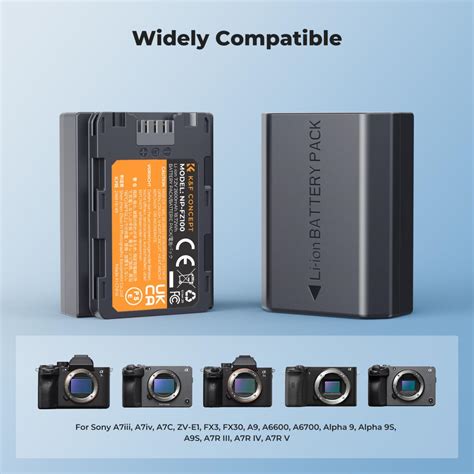 Kandf Concept 2600mah Np Fz100 Battery And Charger Set Compatible With