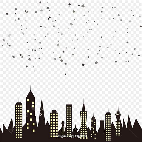 Night Sky City Png Image Vector Night Sky City Vector Star City