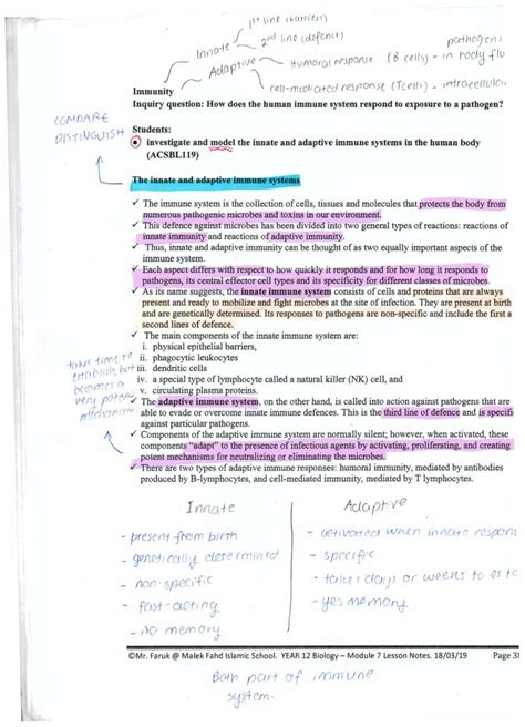 Module 7 Biology Notes Biology Year 12 Hsc Thinkswap
