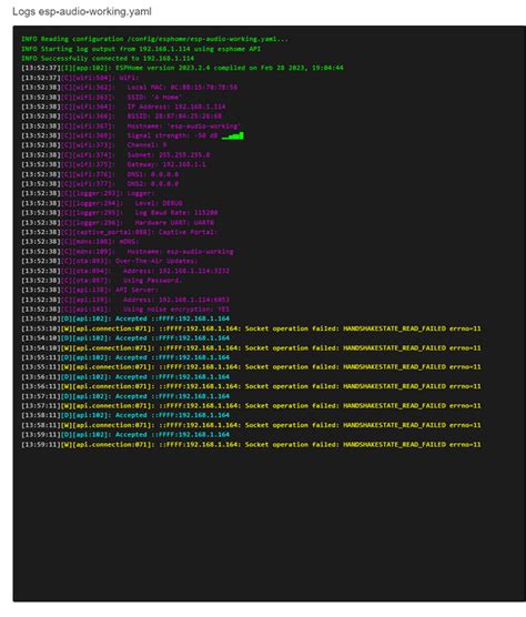 How To Handshake Debian Vm With Esp32 Audio Player R Homeassistant