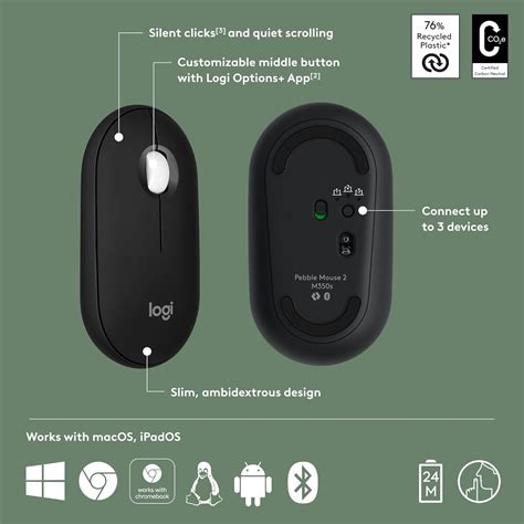 Logitech Pebble M S Tonal Graphite Mouse Price In Bd