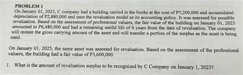 Solved What Is The Amount Of The Revaluation Surplus To Be