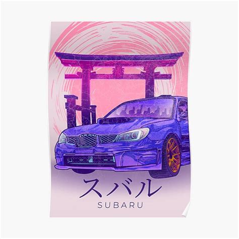 JDM Subaru WRX Blobeye STI Poster For Sale By Ilhamqrov Redbubble