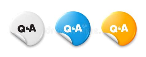 Questions And Answers Icon Answer Question Sign Price Tag Stickers Vector Stock Vector