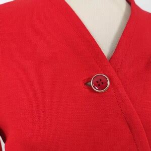 60s Vintage Dress Red Color Wool Dress Sixties Fashion Mod Modette