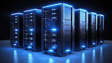 Premium Photo Server Racks In Server Room Data Storage Data Centers