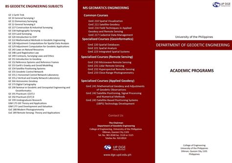 Up Department Of Geodetic Engineering Academic Programs Geodetic