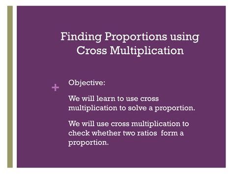 Ppt Finding Proportions Using Cross Multiplication Powerpoint