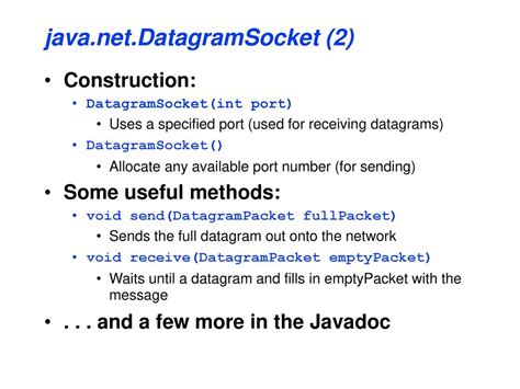 Datagram Socket In Java With Example At Terry Haskell Blog