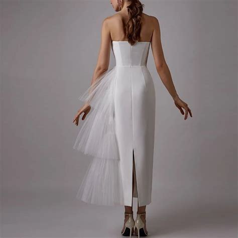 Badu Bg Шикозна тънка парти рокля без презрамки Дамска елегантна плътна рокля с мрежести шевове