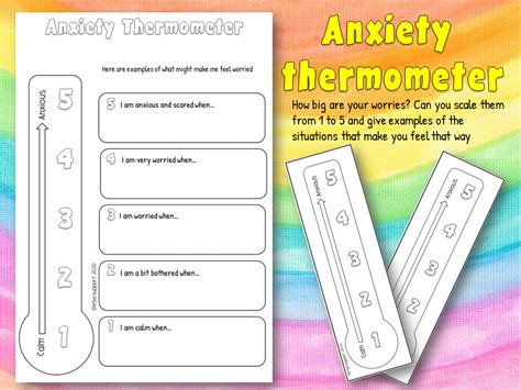 Printable Anxiety Thermometer Pl