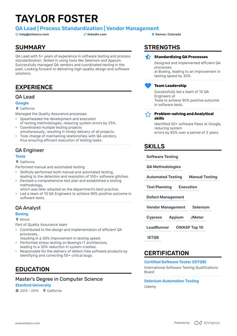5 QA Lead Resume Examples Guide For 2024 5 QA Lead Resume Examples Guide For 2024