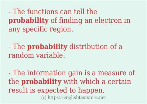 Example Uses In Sentence Of Probability Englishteststore Blog