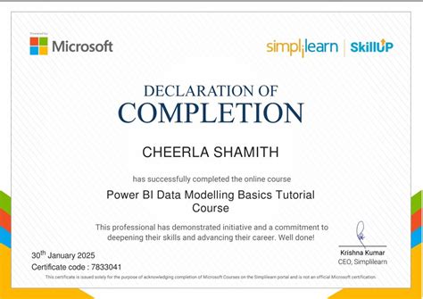 Powerbi Datamodelling Dataanalytics Learning Microsoft Simplilearn Cheerla Shamith