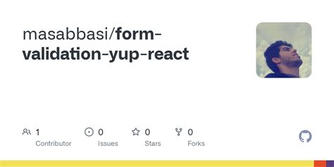 Github Masabbasiform Validation Yup React