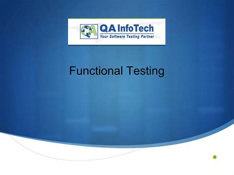 What Is Functional Testing Pdf Computer Software And Applications