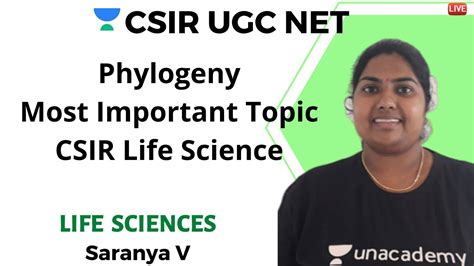 Phylogeny Life Science Unacademy Live Csir Ugc Net Saranya V Youtube