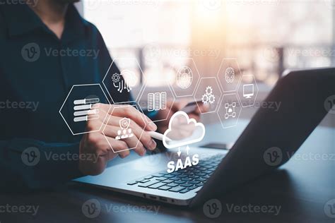 Saas Software As A Service Concept Cloud Computing Software Service