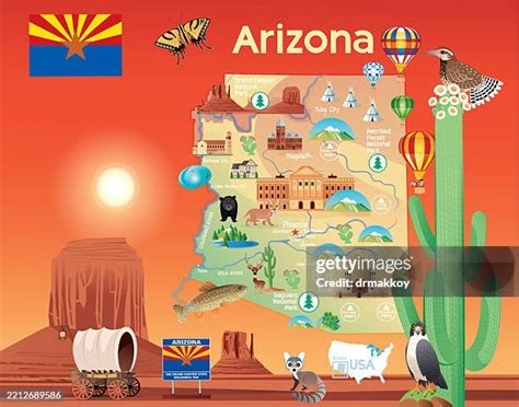 Arizona State Map Poster High Res Vector Graphic Getty Images