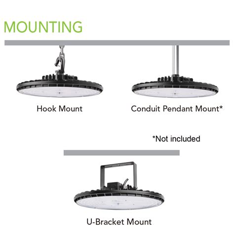 Ufo High Bay Led Fixture 150w120w90w60w River Selectable Wattage
