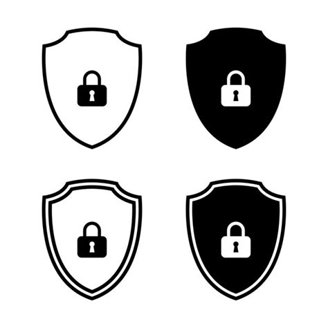 Premium Vector Vector Security Shield Lock Icon Set