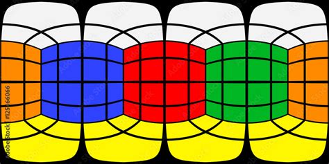 Spherical Panorama Of Inside Cube Faces Full 360 By 180 Degree In Equirectangular Projection