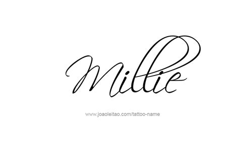 Millie Name Tattoo Designs