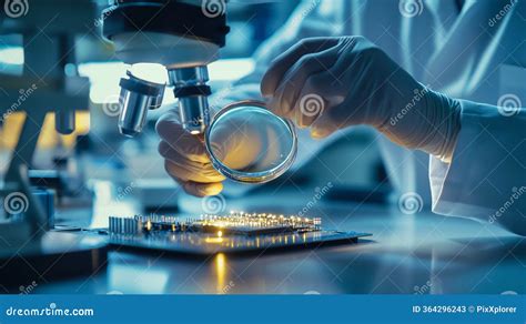 Microchip Using Photolithography And Deposition Processes Royalty Free