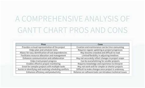 A Comprehensive Analysis Of Gantt Chart Pros And Cons Excel Template