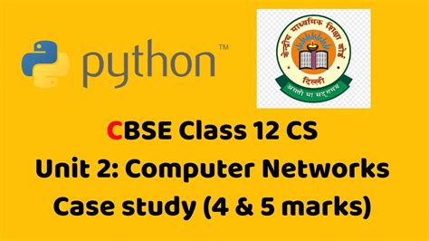 Cbse Class 12 Computer Science With Python Unit 2 Computer Networks