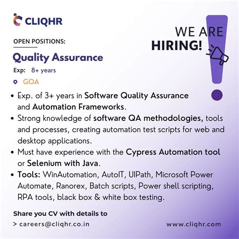 Cliqhr Recruitment Services On Linkedin Hiring Qualityassurance Qa