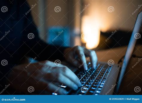Businessman Typing Recent Updates On Lap Top Keyboard On Desk Man In Office Writing Important