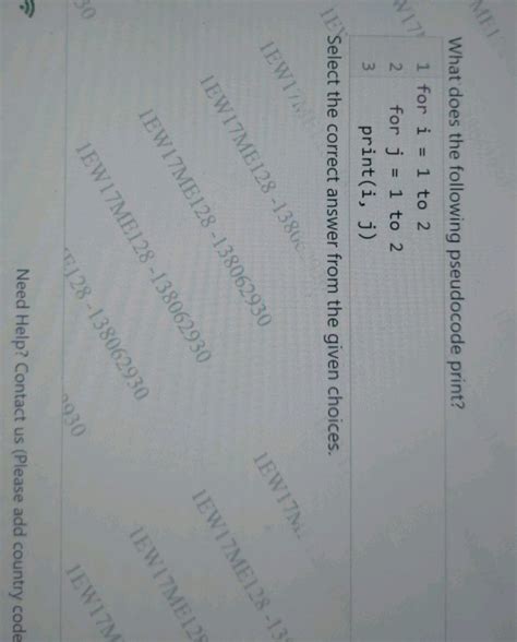 What Does The Following Pseudocode Print For Studyx