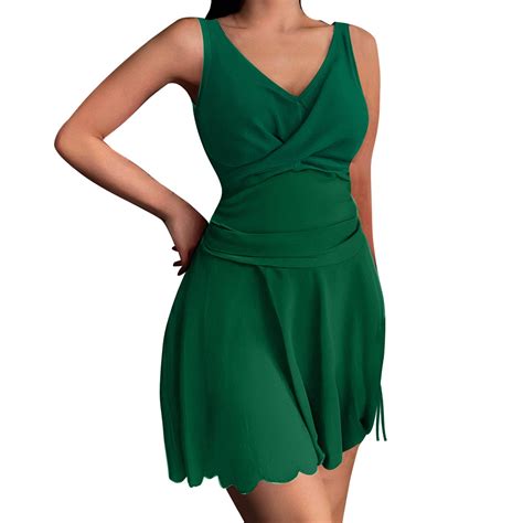 Rgdypko Womens Swimsuits New 2025 Belly Cover Slim Skirt Style Color