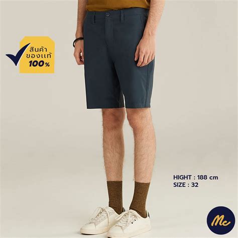 Mc Jeans กางเกง ขาสั้น ยีนส์ ผู้ชาย กางเกง แม็ค แท้ ผู้ชาย สีกรมท่า ทรงสวย ใส่สบาย Mcjz071 Mc