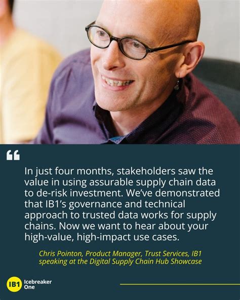 Chris Pointon Shares Insights On Trusted Data In Supply Chains Icebreaker One Posted On The