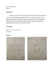 Exploring Electric Field Behavior And Charge Analysis Lab Phy Course Hero