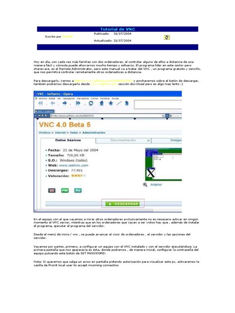 Tutorial Vnc Pdf Servidor Proxy Servidor Computación