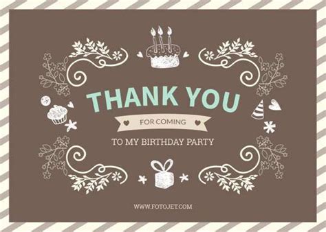 75 Free Printable Birthday Thank You Card Templates Photo By Birthday